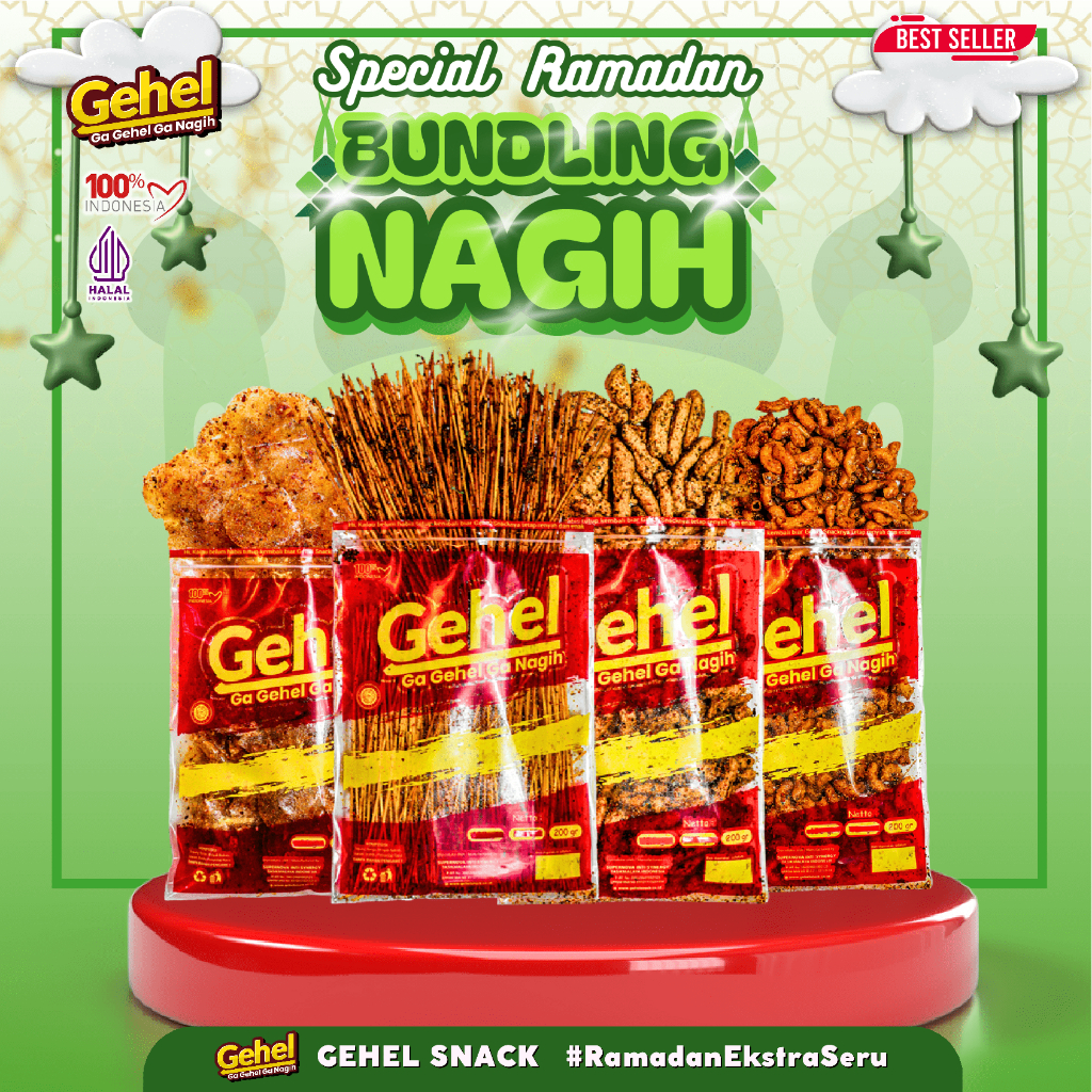 Jual Gehel (Ramadhan) Paket Bundling Nagih- Cemilan Mie Lidi,Kripca ...