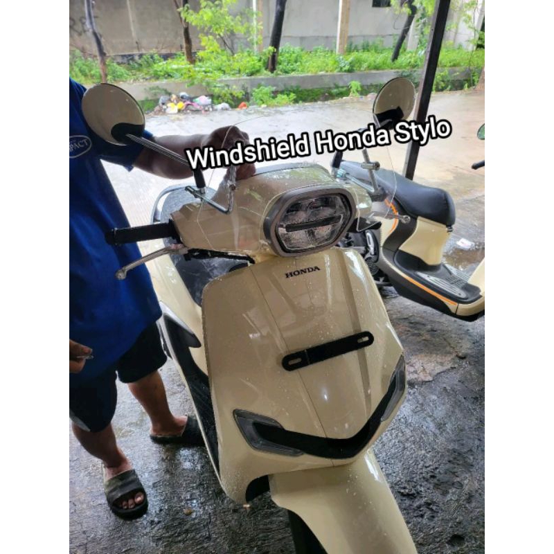 Jual Aksesoris Pelindung Angin / Windshield / Flyscreen Honda Stylo 160 ...
