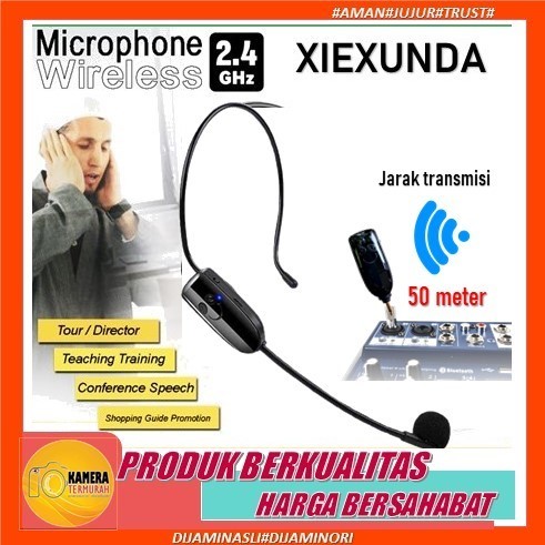 Jual Mikrofon Mic Microphone Clip On Wireless Bando Instruktur Senam ...