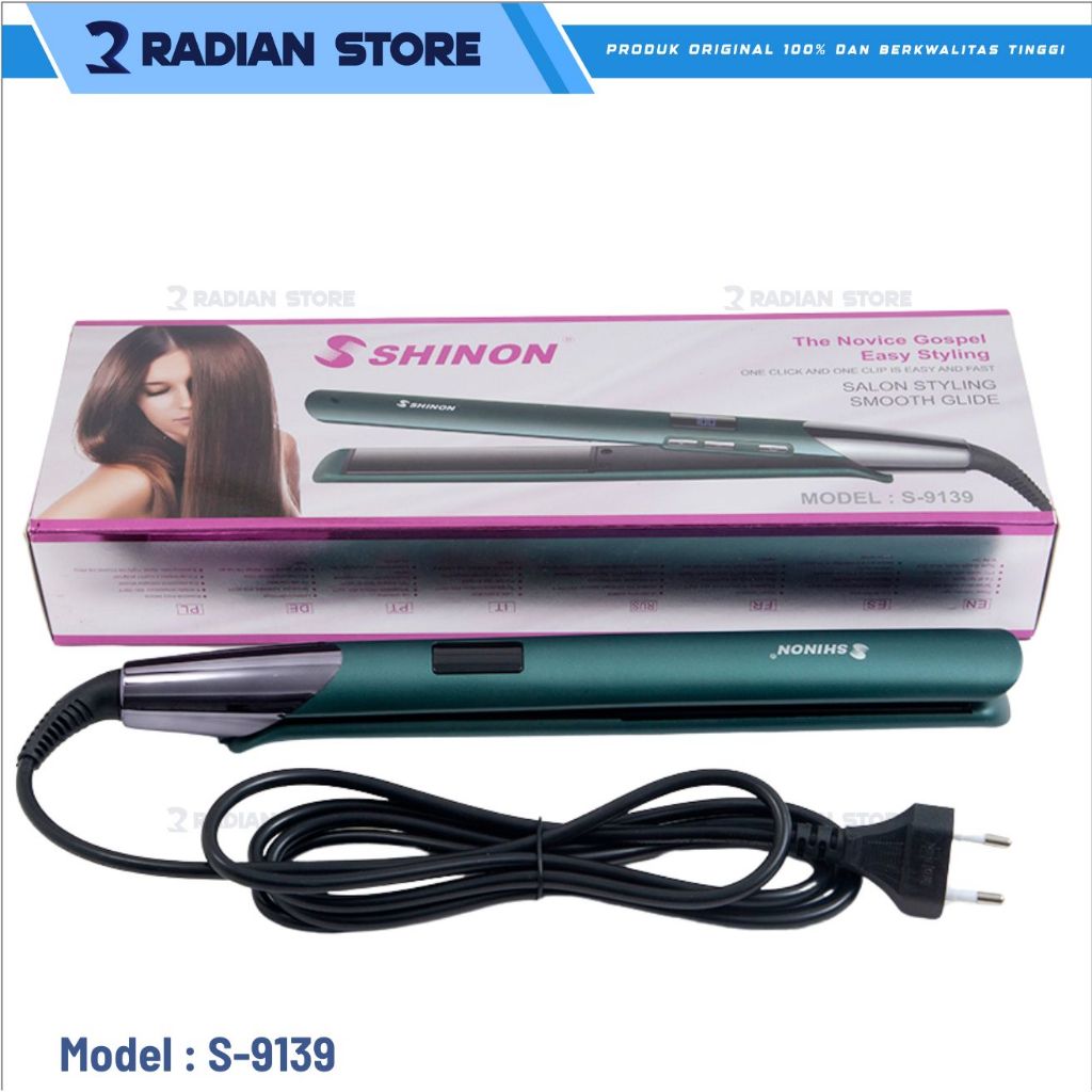 Jual [ COD ] SHINON S-9139 CATOKAN RAMBUT LURUS CURLY ALAT CATOK REBOUNDING 2 in 1 ORIGINAL ...