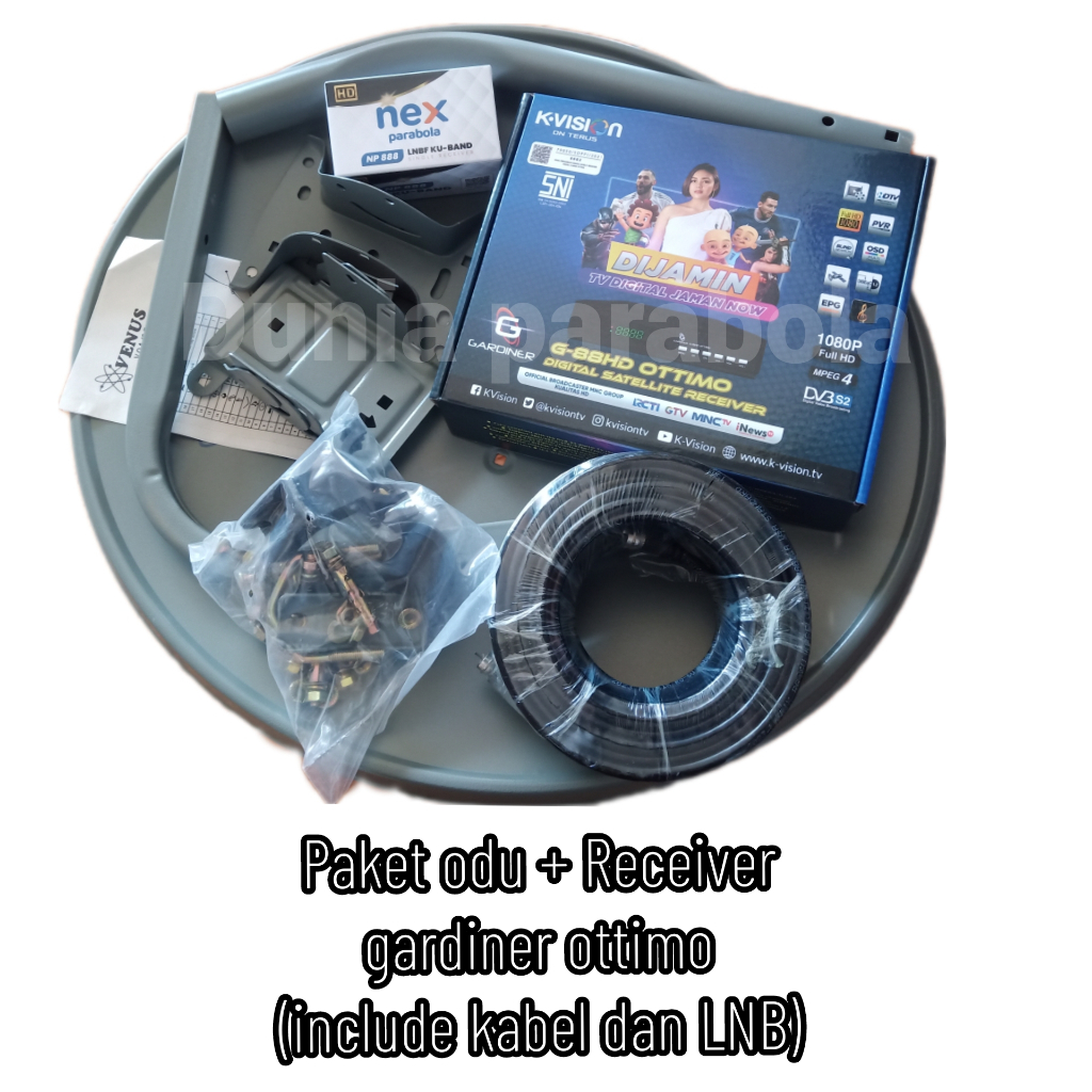 Jual PAKET PARABOLA DISH ODU 45CM PLUS RECEIVER K VISION BROMO K VISION ...