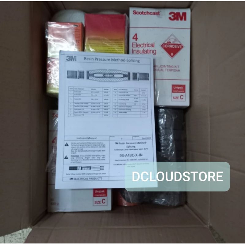 Jual Resin Jointing Kit 3M 240-400mm 93 A43C X IN Kabel Tape Scotchcast ...