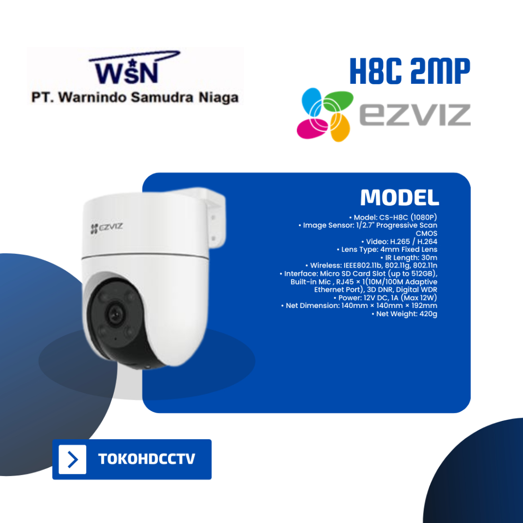 Jual EZVIZ H8C 2MP Pant & Tilt CCTV Outdoor | Shopee Indonesia