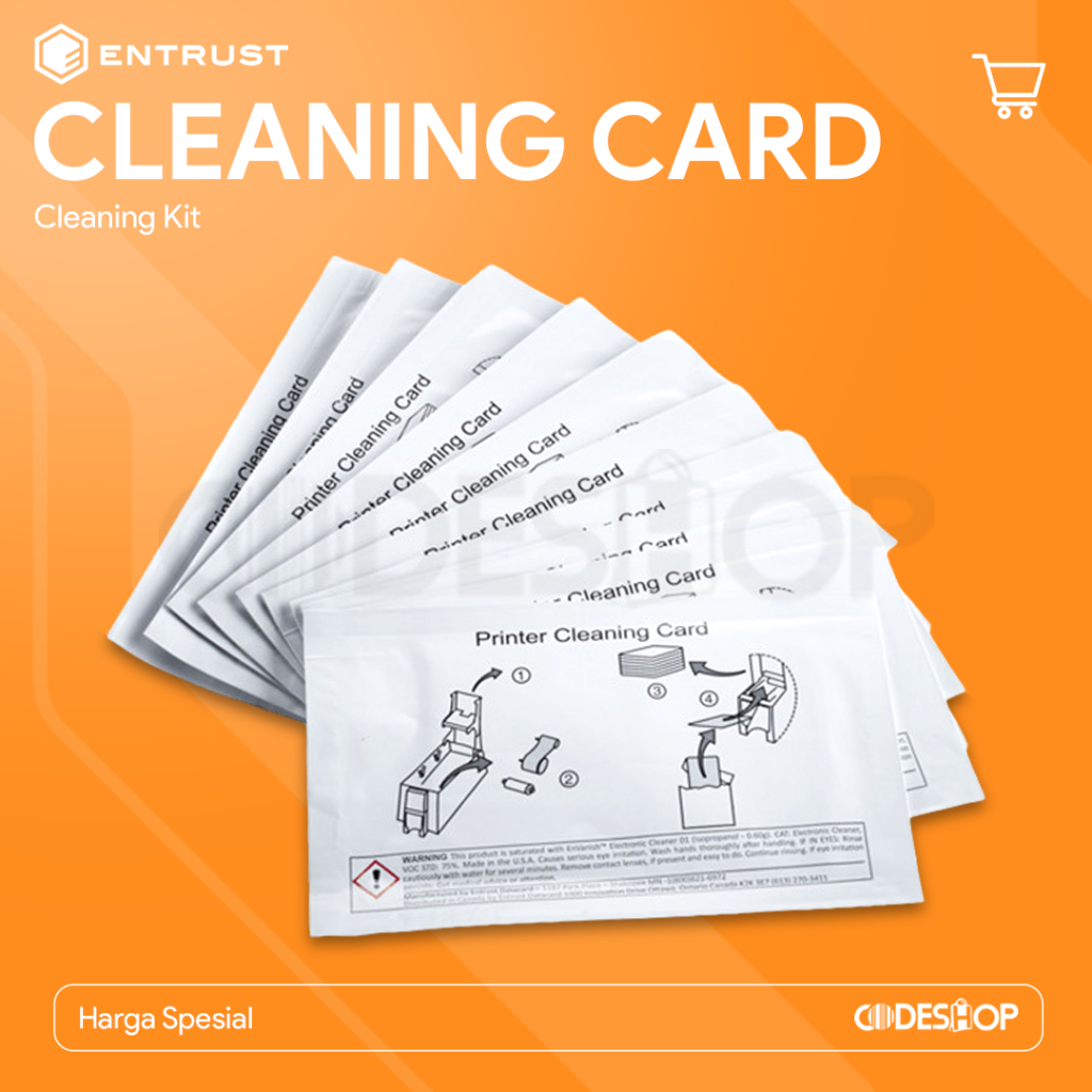 Jual Cleaning Card Entrust Sigma EM1 EM2 DS2 DS3 Printer ID Card Kit ...