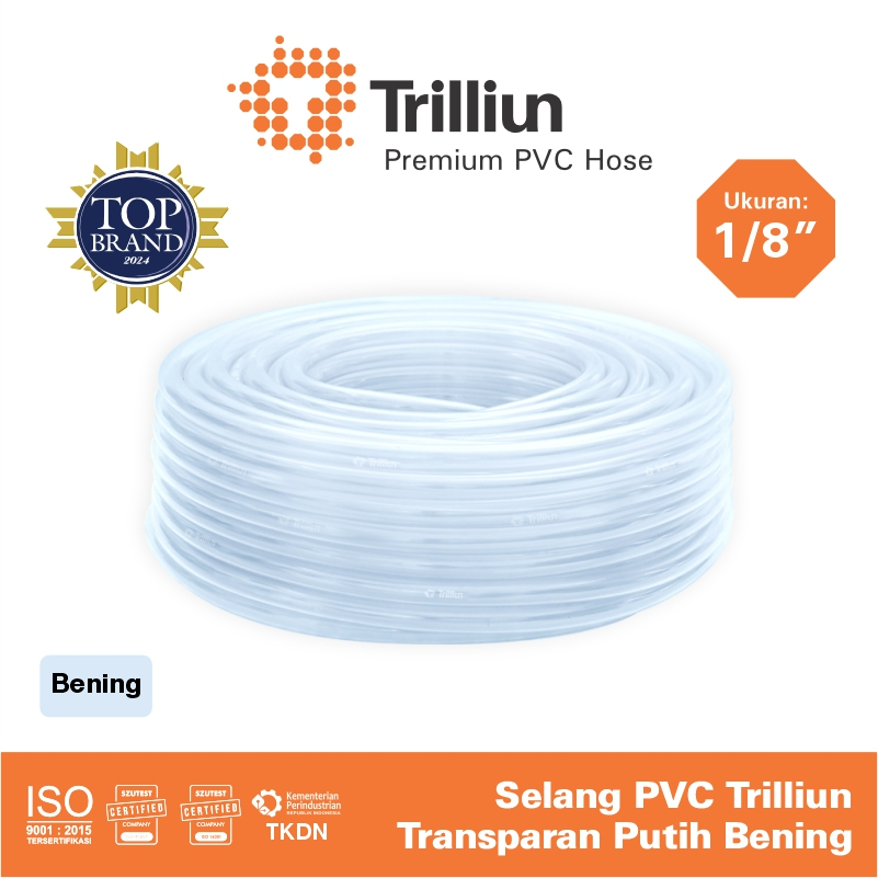Jual Selang Air PVC Trilliun Transparan 1/8" Inch - 100 Meter | Shopee ...