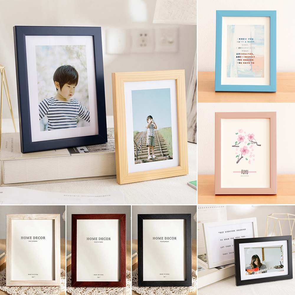 Jual Bingkai Foto Pigura 4R - Minimalist Wooden Photo Frame | Shopee ...