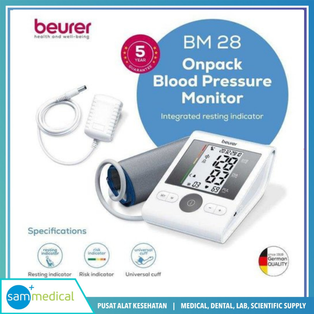 Jual Beurer BM 28 Plus Adaptor Tensimeter Digital Lengan / Tensi Meter / Alat Ukur Tekanan Darah ...