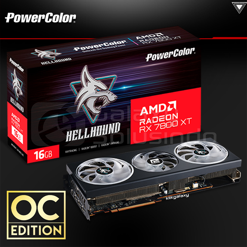 Jual POWERCOLOR Radeon RX 7800 XT HELLHOUND 16GB OC GDDR6 - VGA ...