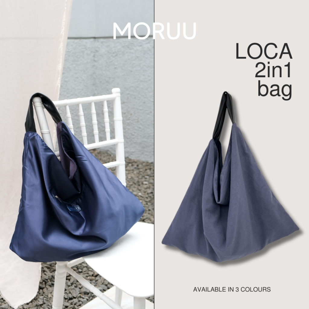 Jual MORUU - Loca 2in1 Tote Bag - Tas Shoulderbag Bahu Wanita Canvas ...
