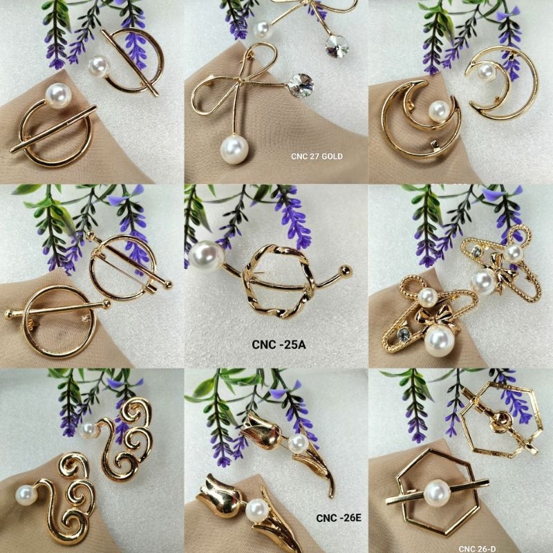 Jual Bross dada hijab || Bros geometri || Bros aksen mutiara || pcs ...