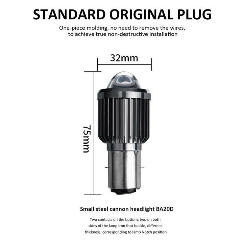 Jual Lampu Led Lampu Utama Suzuki Thunder, Vespa Headlamp S2 H-6 BA20D ...