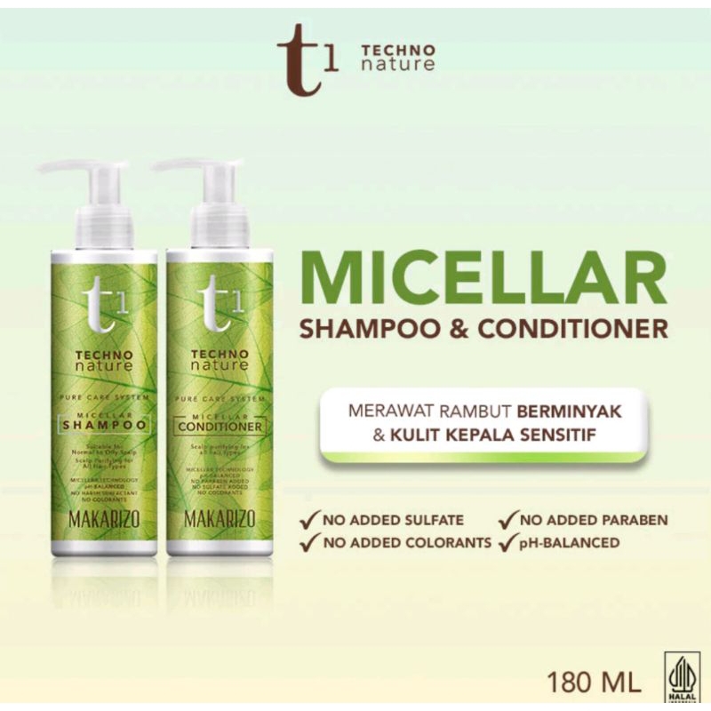 Jual Makarizo Shampo & Conditioner T1 Techno Nature Micellar ...