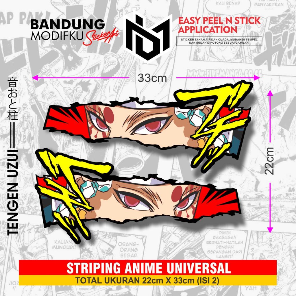 Jual STICKER MATA ANIME / STIKER MATA ANIME / DECAL MATA KIRI KANAN ...