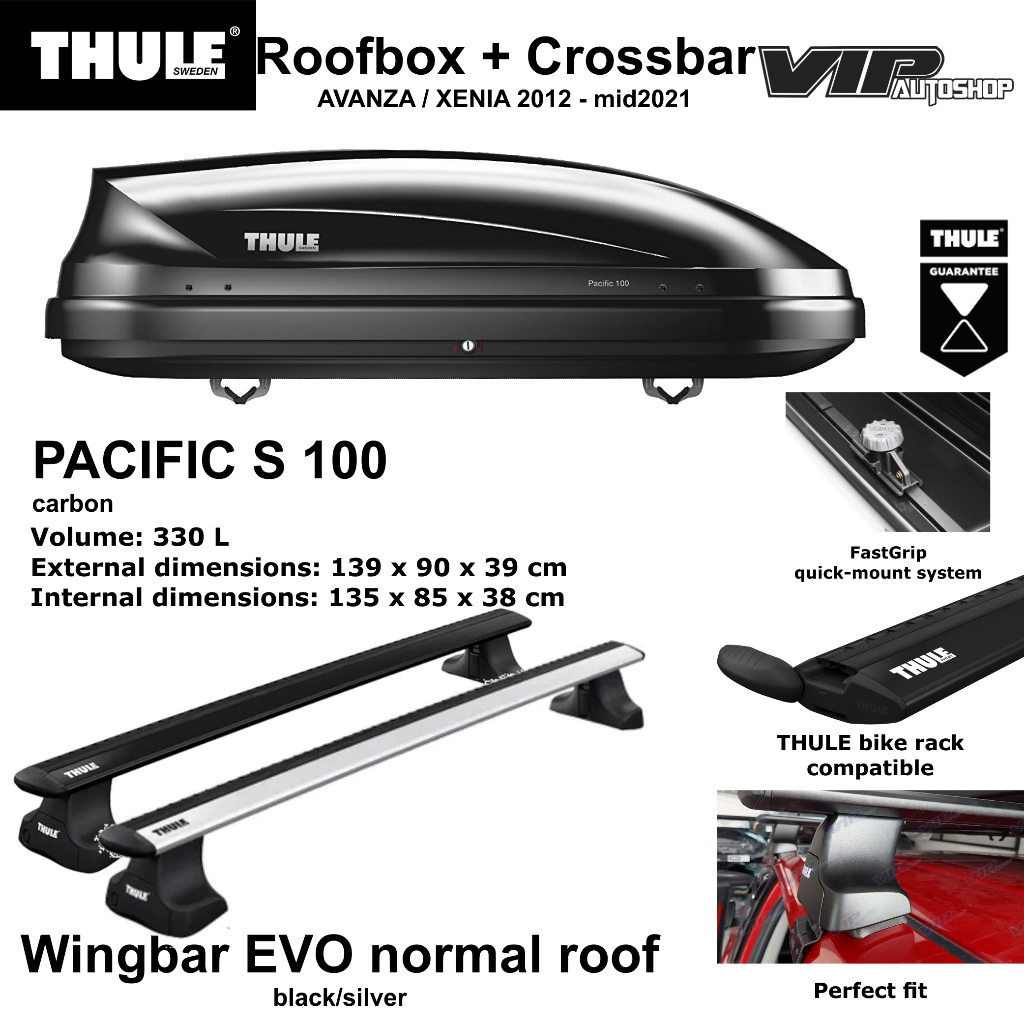 Jual AVANZA XENIA 2012 - mid 2021 PAKET2 crossbar + Roofbox roof box ...