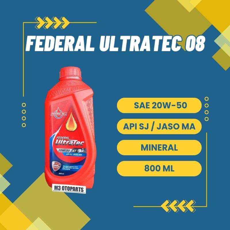 Jual Federal Oil Ultratec Utec Supreme 20W/50 | 800 ml - Oli Motor ...