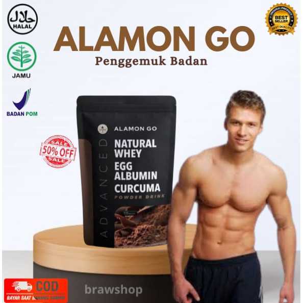 Jual Penambah Berat Badan Alamon GO Susu Rasa Dark Choco Natural Whey ...