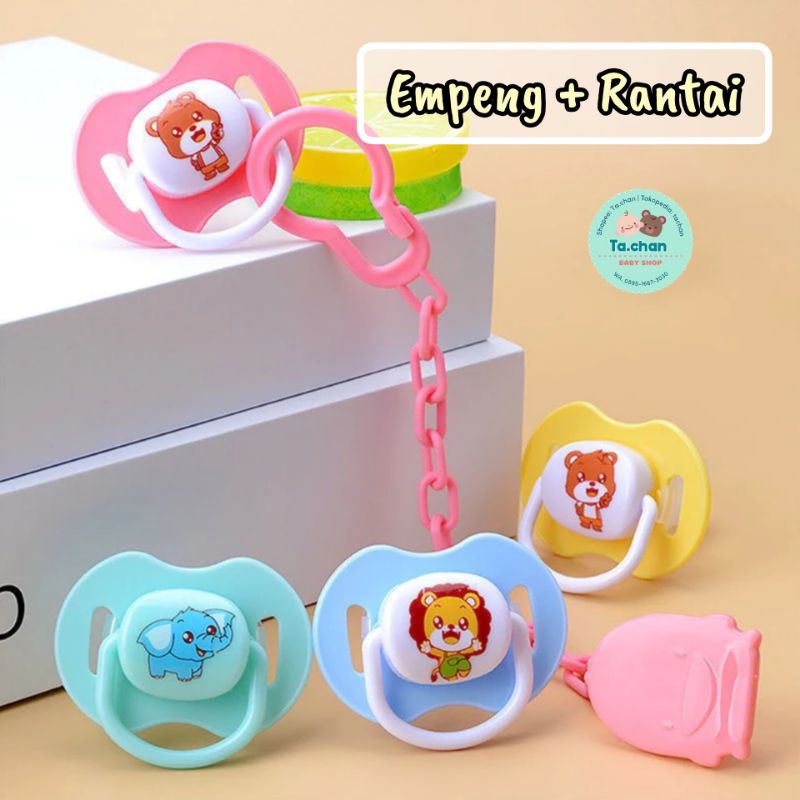 Jual Empeng dan rantai / pacifier / empeng bayi /empeng gepeng / empeng ...
