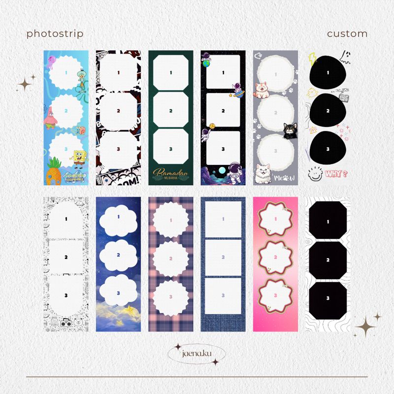 Jual [CUSTOM] PHOTOSTRIP PHOTOBOX 3 CUTS PHOTO DECO CUTE MURAH | Shopee ...