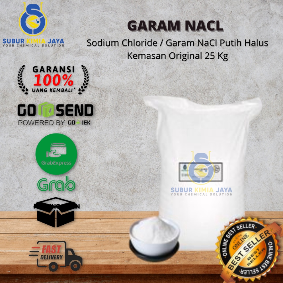 Jual ITN326 55 COD Garam NaCl Putih Halus Sodium Chloride 25 Kg ...