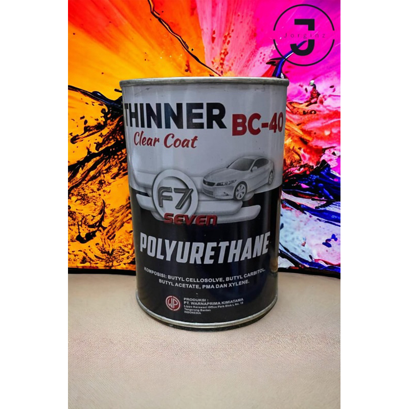 Jual Thinner BC-40 Clear Coat F7 Seven Polyurethane 1L | Shopee Indonesia
