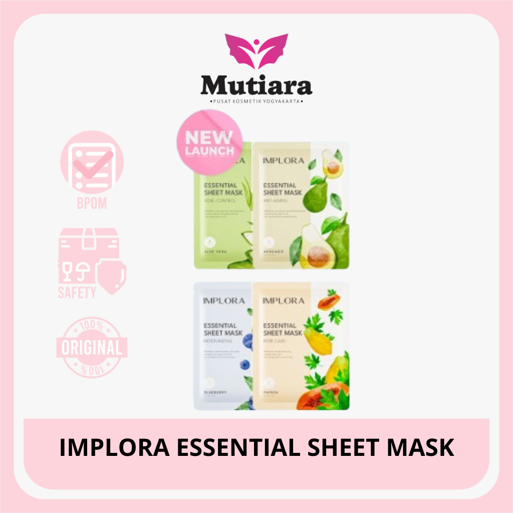 Jual IMPLORA ESSENTIAL SHEET MASK 25GR | Shopee Indonesia