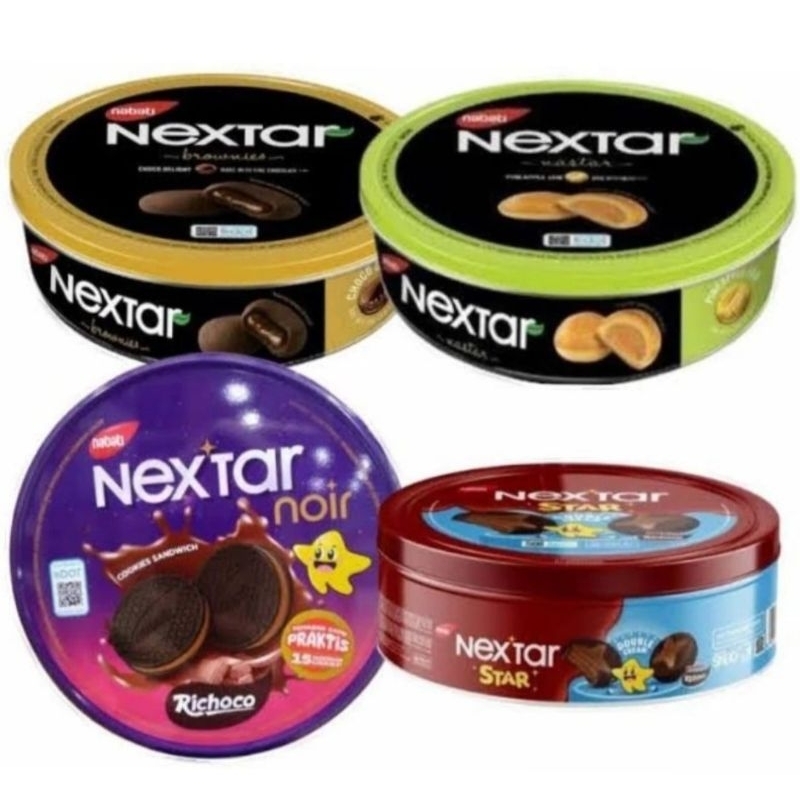 Jual Nextar kaleng Cookies pineaple / brownies/noir/star cookies 171 / ...