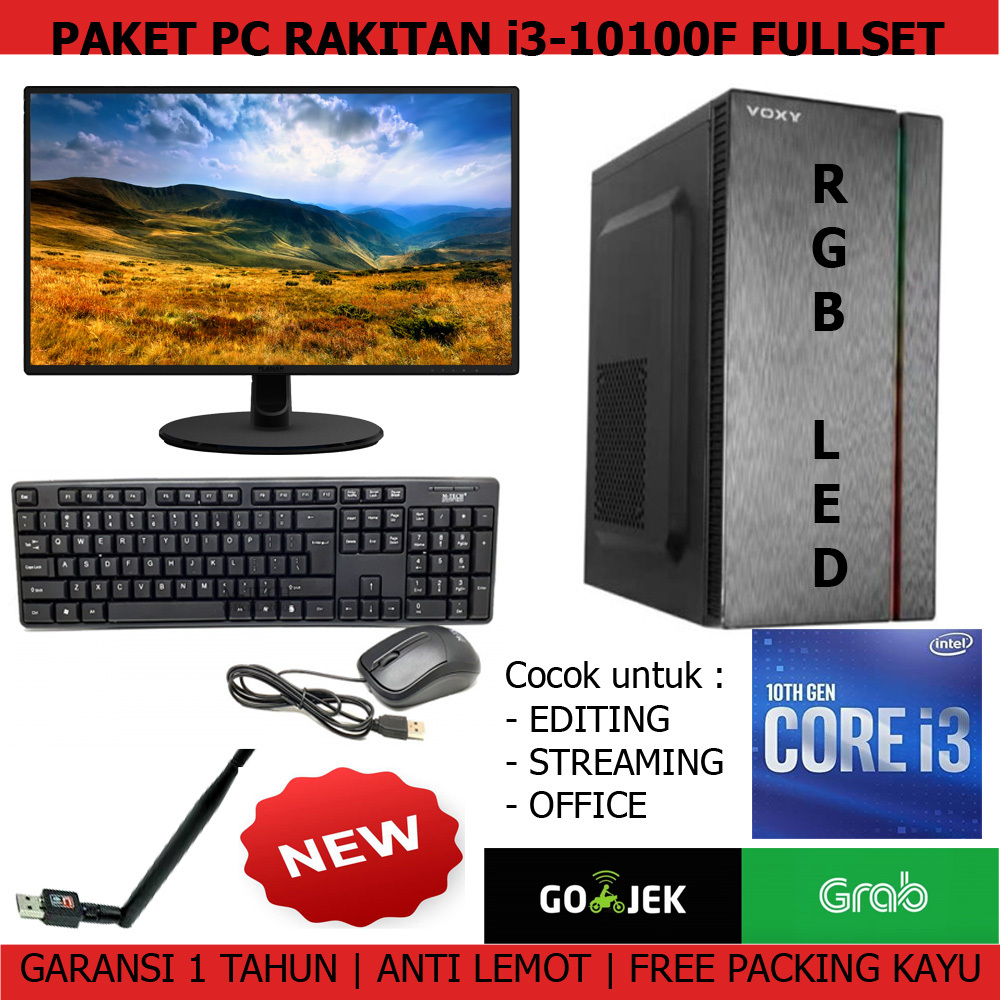 Jual CPU/KOMPUTER/PC RAKITAN KANTOR/EDIT/ADMIN/KASIR i3-10100F SET / RAKITAN PC/KOMPUTER KANTOR ...