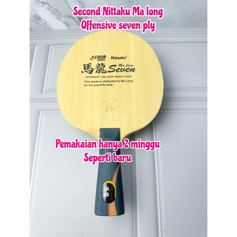Jual SECOND KAYU BLADE BAT BET TENIS MEJA PINGPONG NITTAKU MA LONG OFFENSIVE SEVEN PLY ( 7 ply ...