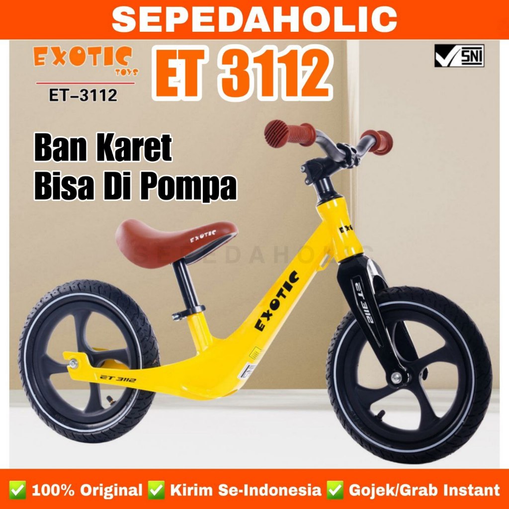 Jual Balance Bike EXOTIC ET 3112 Push Bike Sepeda Keseimbangan Anak ...