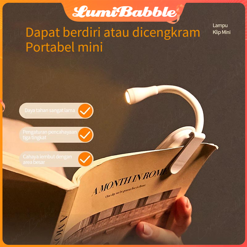 Jual Mini Lampu Baca LED Perlindungan Mata Lampu Baca Malam Pengisian ...