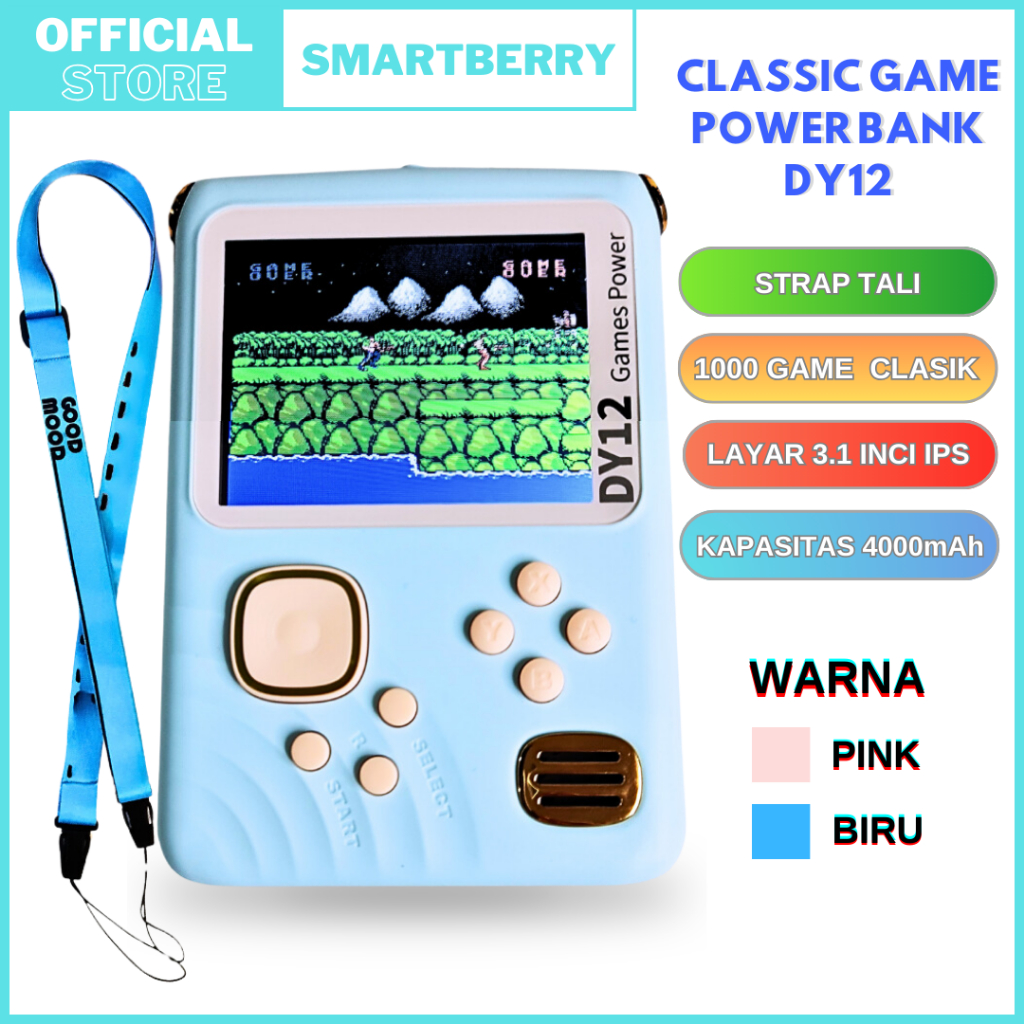 Jual DY12 Game Boy Powerbank Fast Charging With 1000 Retro Game ...