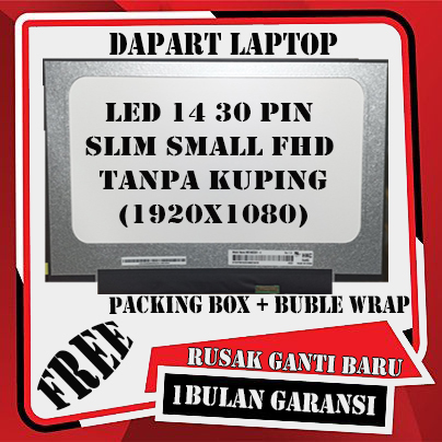 Jual LED LCD LAYAR 14 Inch Slim 30 Pin SMALL FRAME FHD 1920X1080 tanpa ...