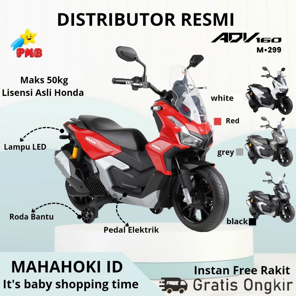 Jual MOTOR AKI ANAK HONDA LISENSI ASLI ADV M299 PMB TOYS MOTOR LISTRIK ...