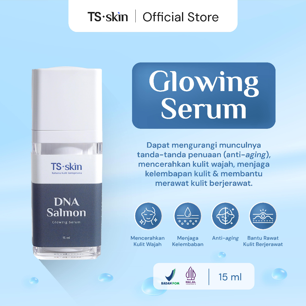 Jual TS SKIN DNA Salmon Glowing Serum – 15 ml | Shopee Indonesia