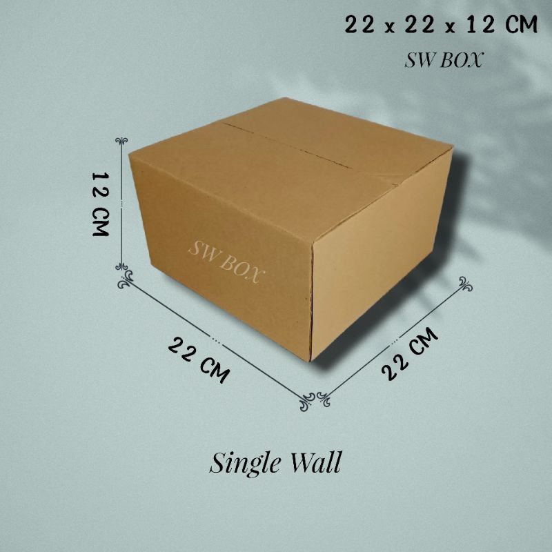 Jual Kardus Ukuran 22x22x12 CM Box untuk packing ST | Shopee Indonesia
