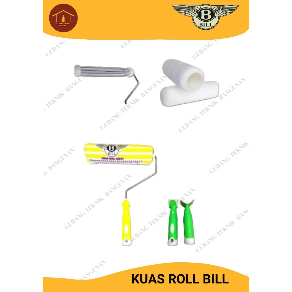 Jual Kuas Cat Tembok Roll BILL 9" / Kuas Dinding Roll Murah / Kuas Roll ...