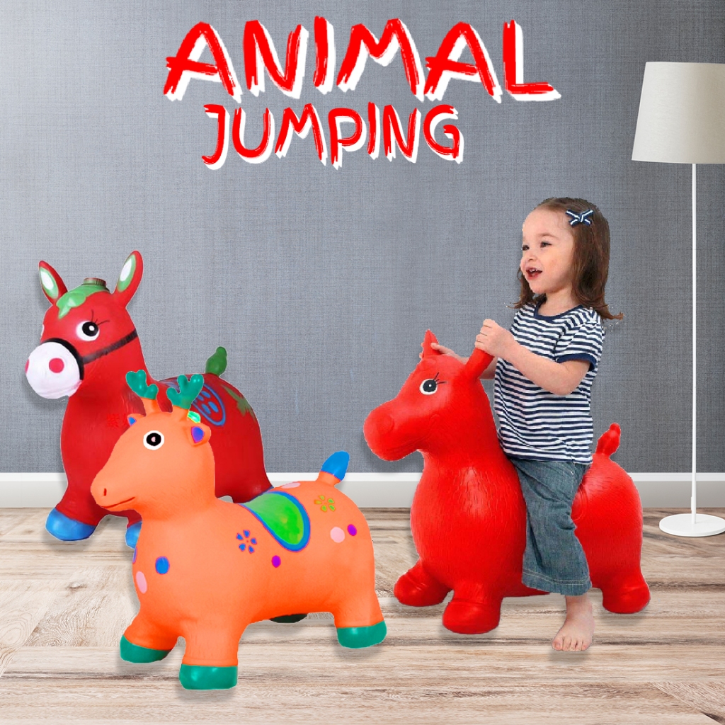 Jual Mainan Anak Kuda Kudaan Karet Animal Jumping / Mainan Anak Jumping ...