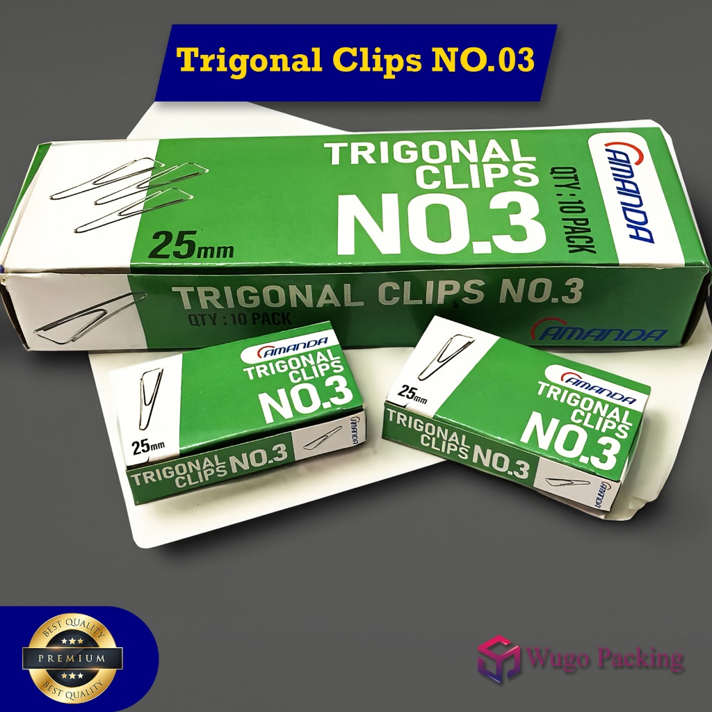 Jual Penjepit Kertas/Paper Clip/Trigonal Clip Kecil No 3 25mm Amanda ...
