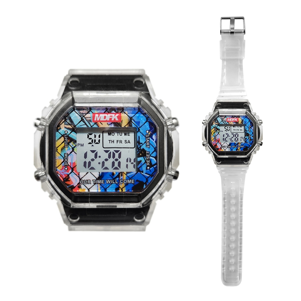 Jual MDFK DIGITAL WATCH TRANSLUCENT | BASIC TOY WATCH | JAM TANGAN MDFK ...