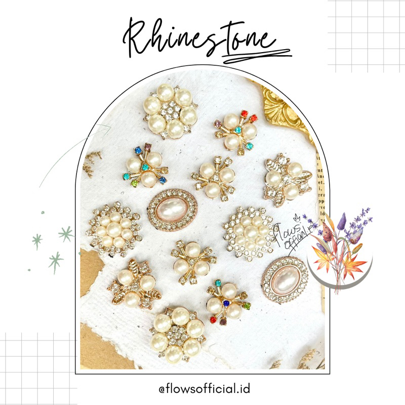 Jual RHINESTONE PEARL FLOWER / PUTIK BUNGA MUTIARA / APLIKASI MUTIARA ...