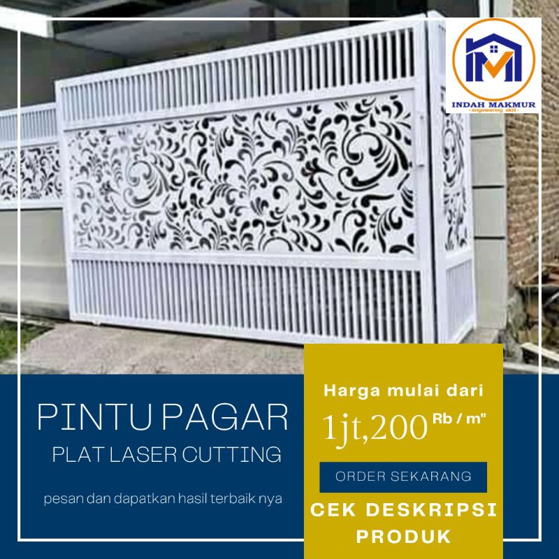 Jual Pagar plat cutting minimalis modern | Shopee Indonesia