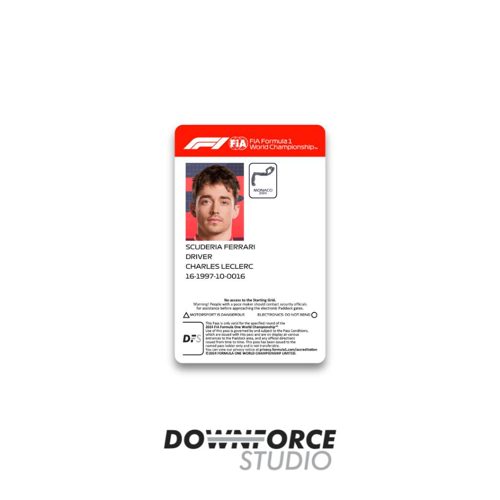 Jual F1 Driver Paddock Pass E-Money Vinyl Sticker Formula 1 - Leclerc ...