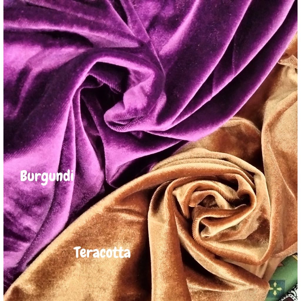 Jual Kain Suede Bludru Stretch Kabulon Velvet Melar Polos Meteran ...