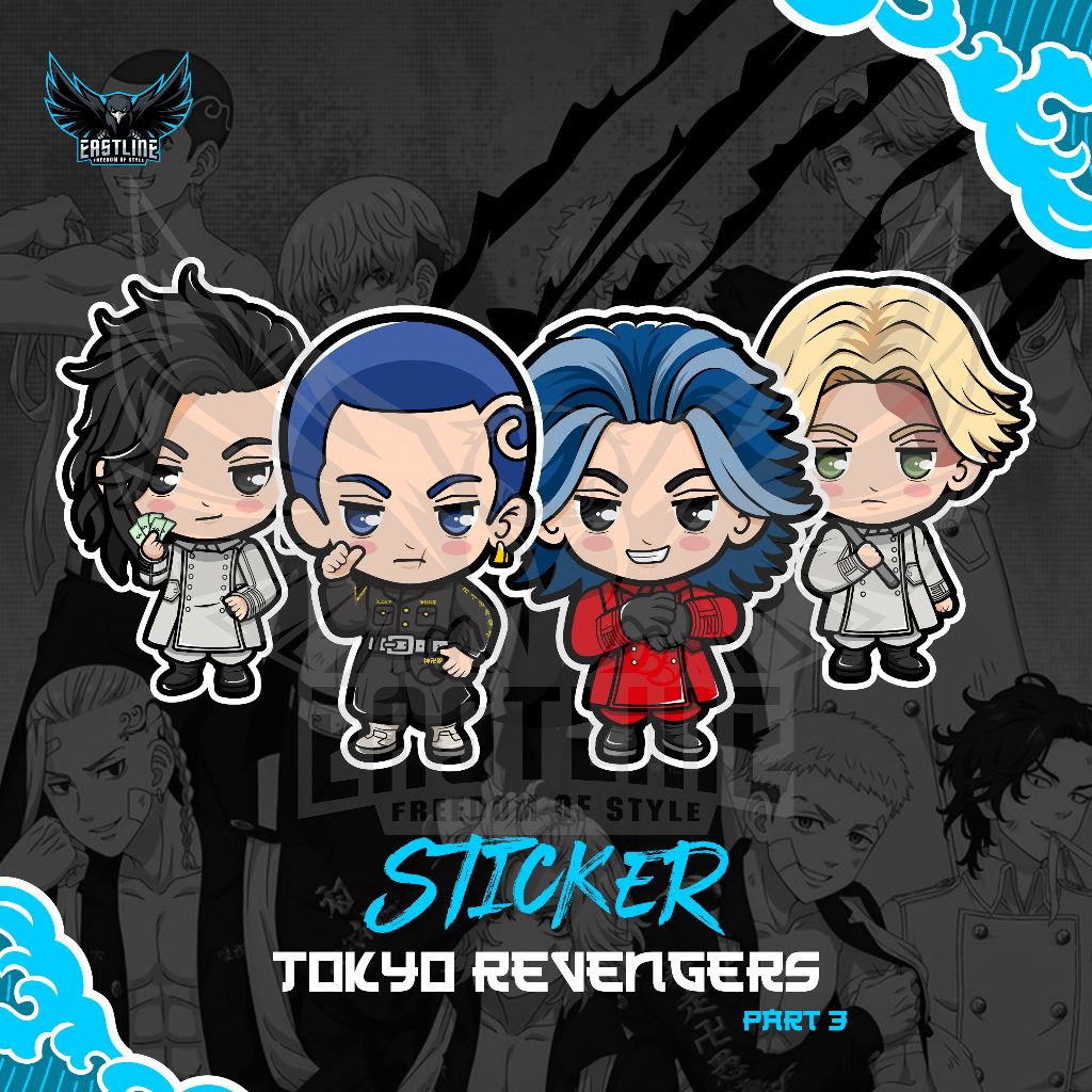 Jual Stiker Karakter Anime Lucu Chibi Tokyo Revengers Pt 3 Bahan Vinyl ...