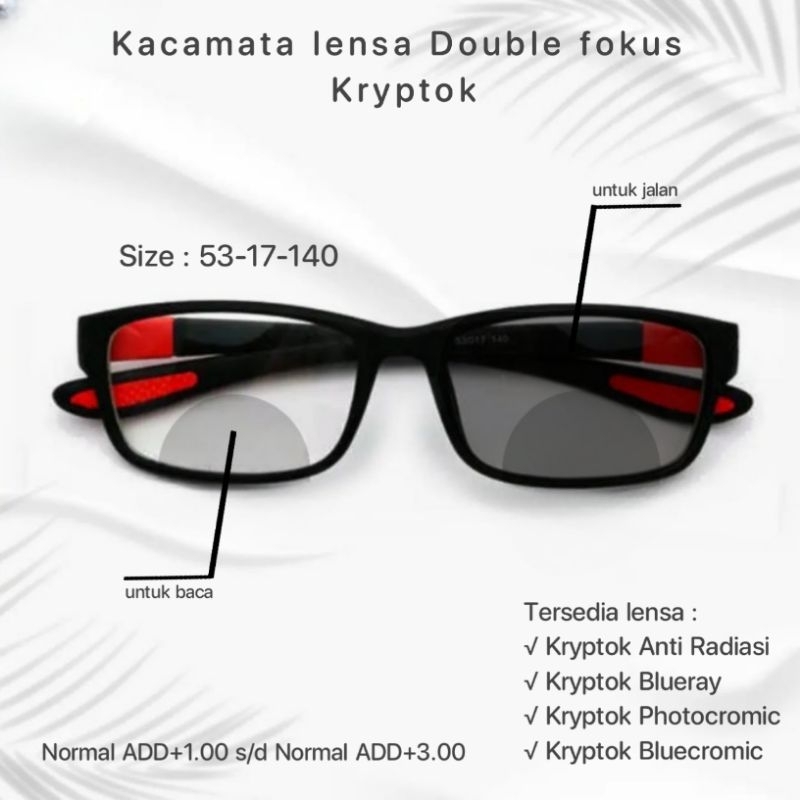 Jual Kacamata Sporty double focus Baca dan Jalan lensa Bifocal ...