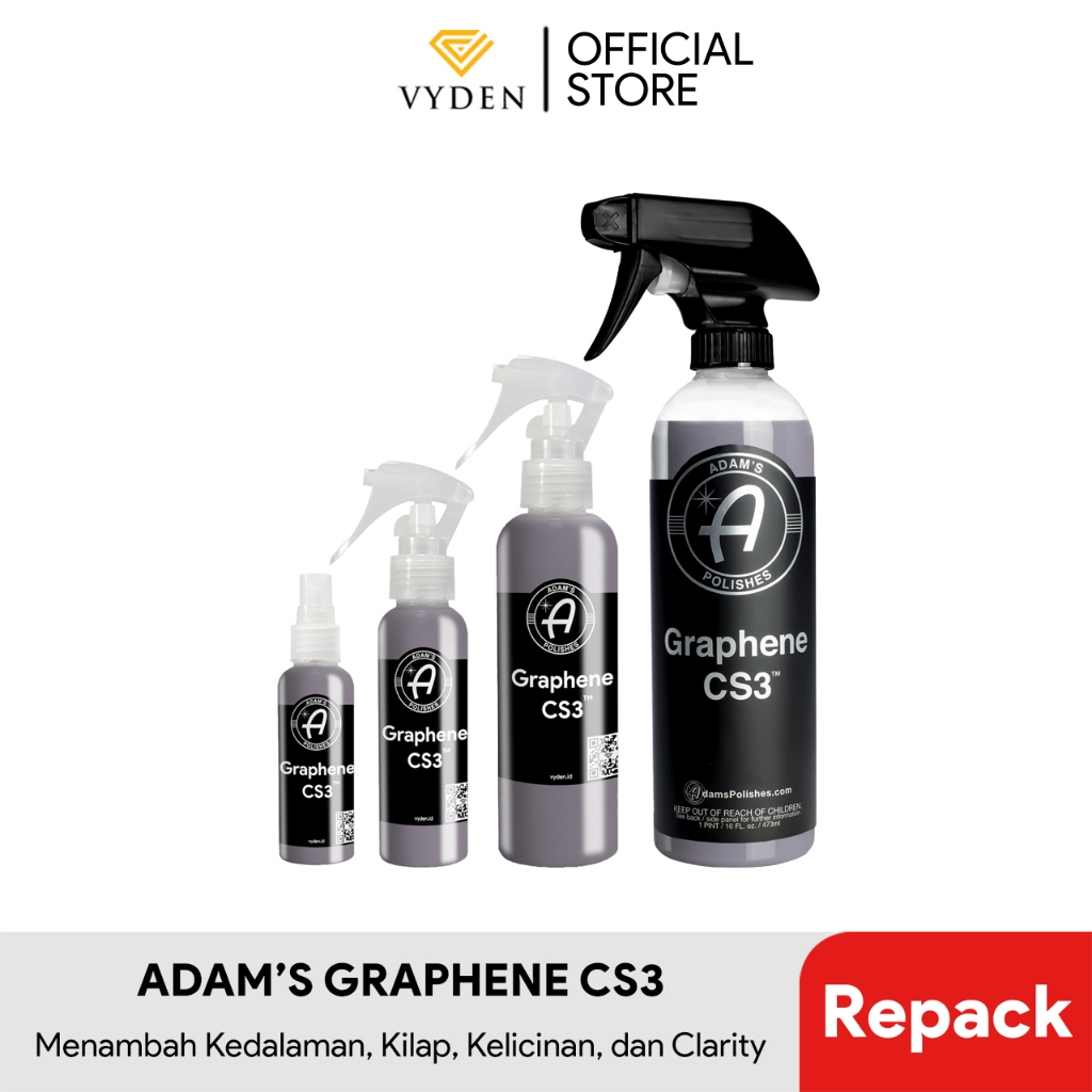 Jual ADAMS Polishes Graphene CS3 REPACK Waterless Wash Quick Detailer ...