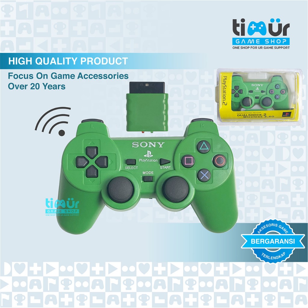Jual Stik Stick PS2 Wireless Ori Original Pabrik Hijau | Shopee Indonesia
