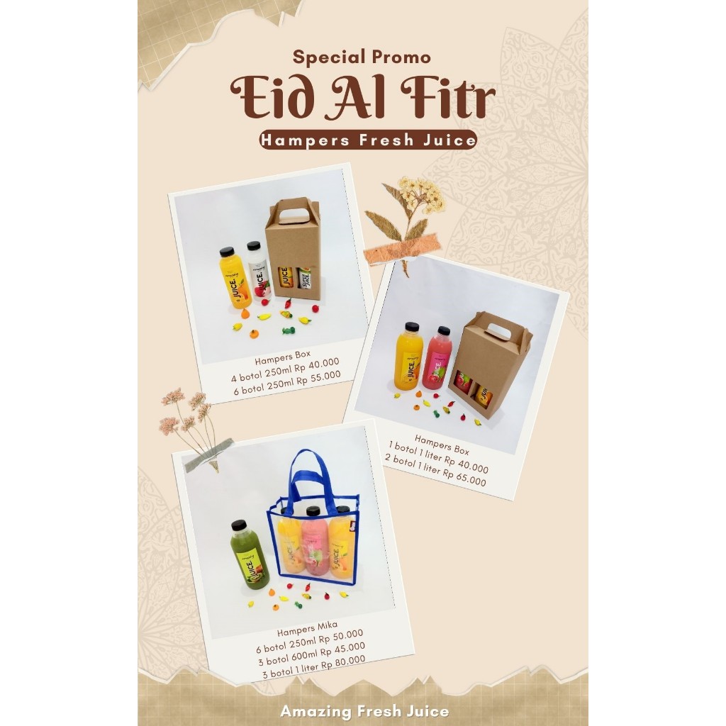 Jual Hampers Hari Raya Fresh Juice GRATIS Kartu Ucapan Hantaran Box ...