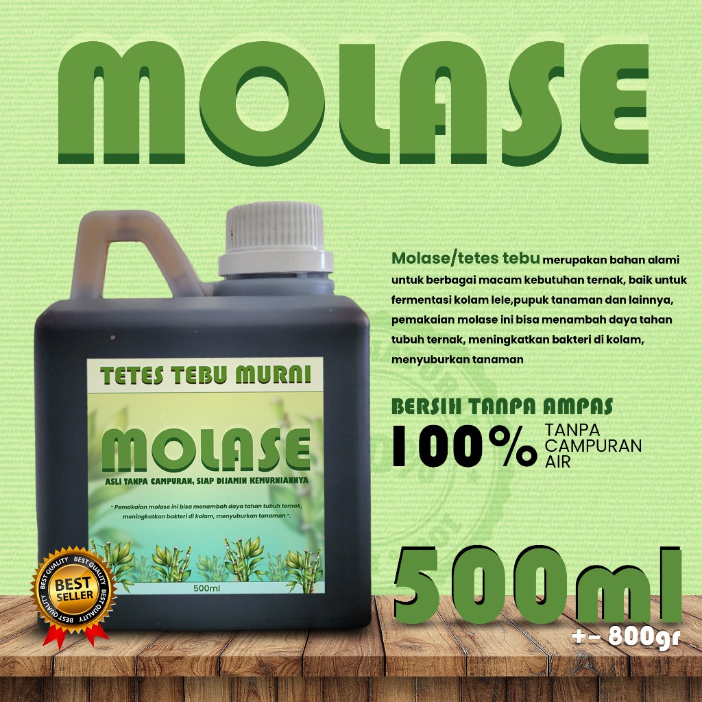 Jual MOLASE TETES TEBU MURNI 800 GRAM probiotik ikan ternak | Shopee ...