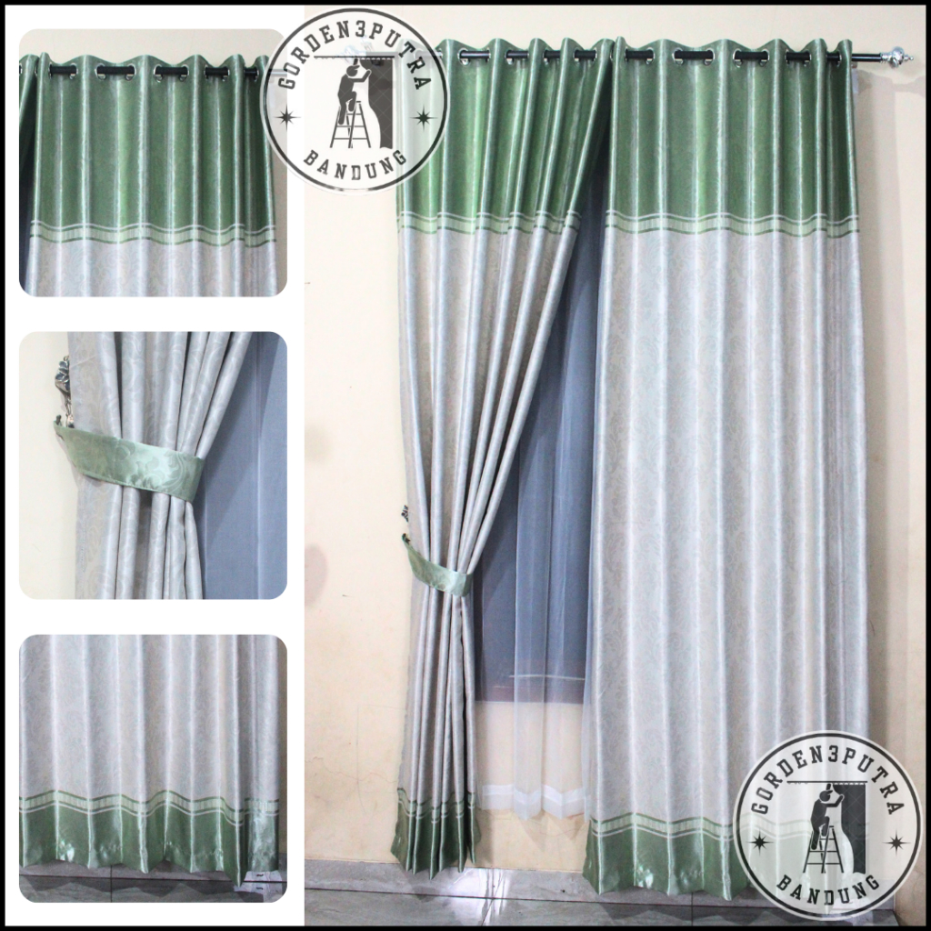 Jual Gorden Jendela motif atas bawah bahan blackout import premium ...